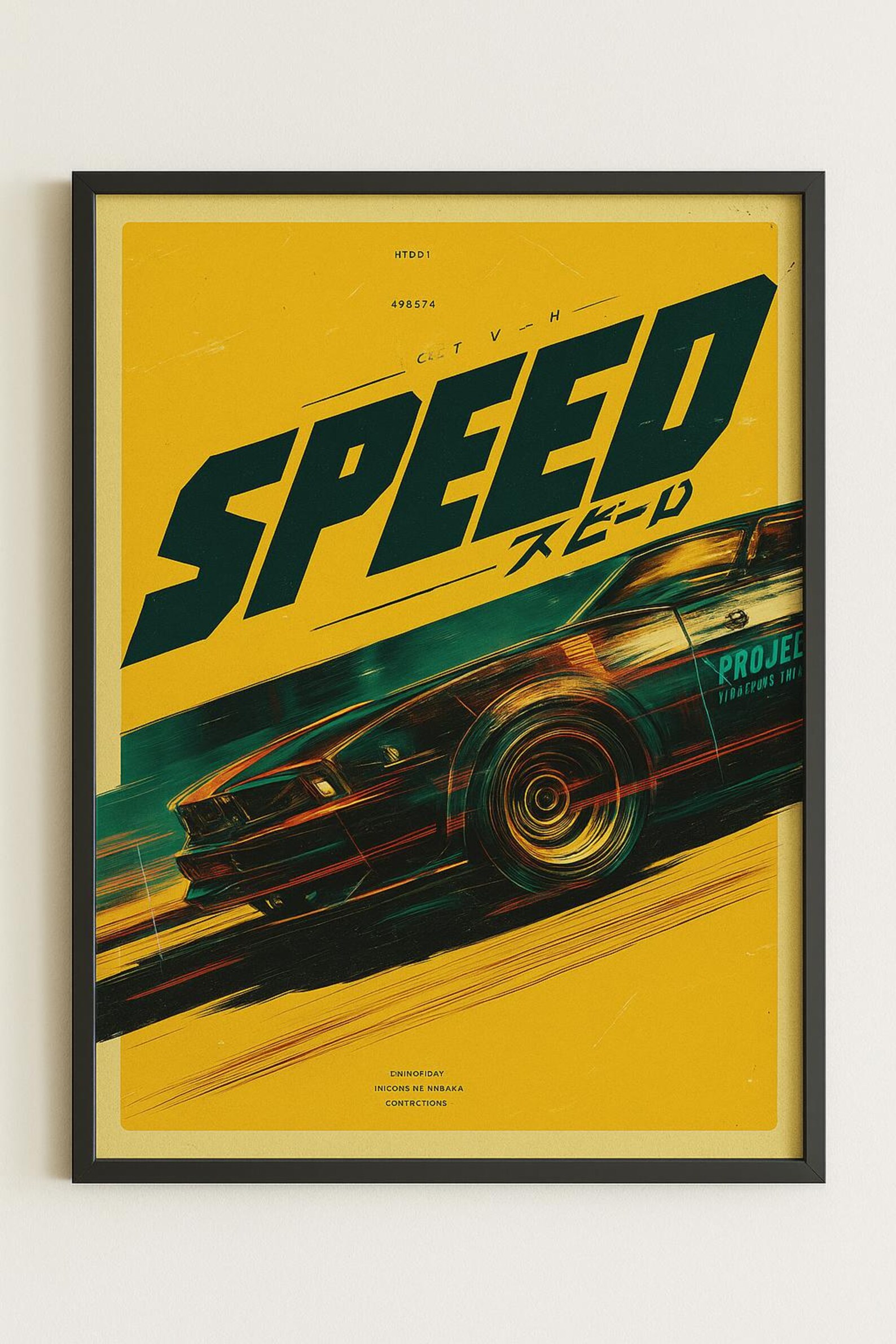 SPEED Racing Poster-retro Car Wall Art, 80s Vhs-inspired Print, Muscle ...
