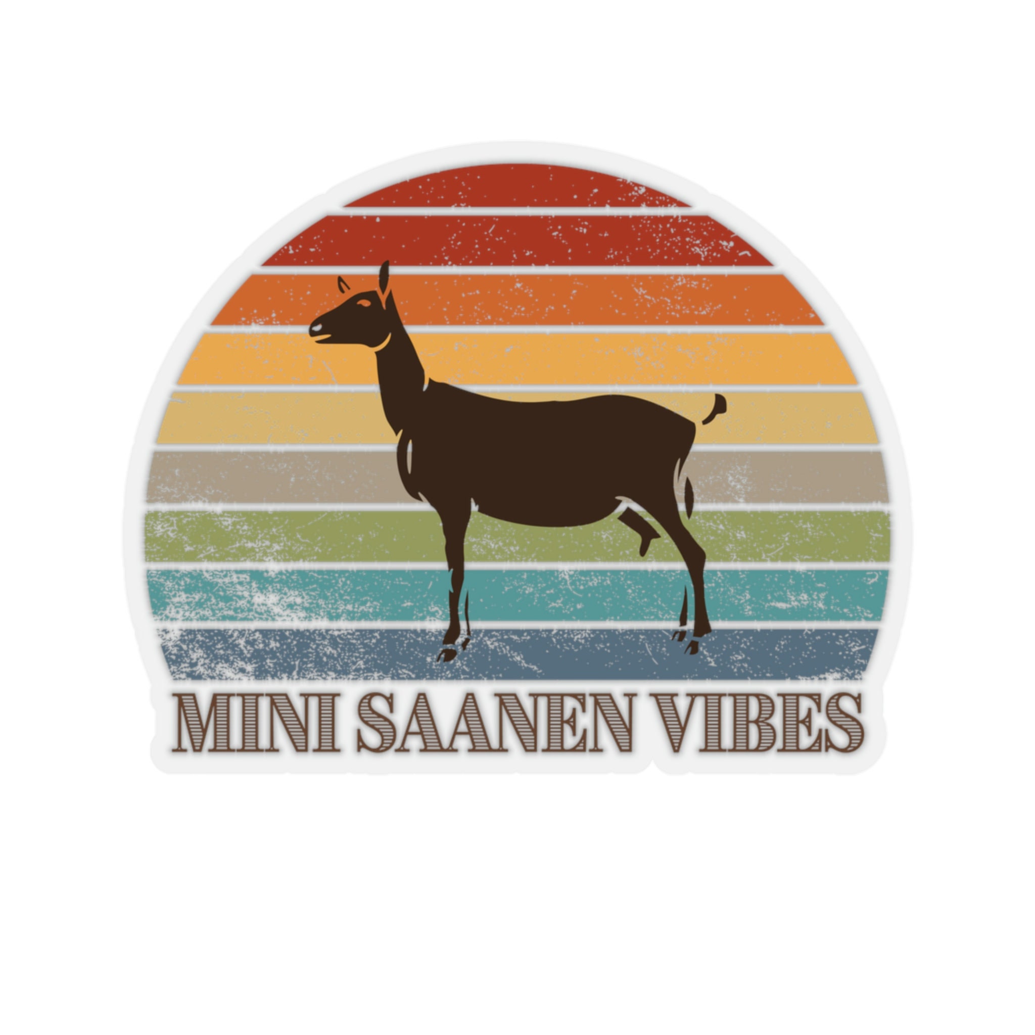 Mini Saanen Sticker Laptop Decal Goat Window Decal Journal Sticker Goat Lover Sticker Miniature