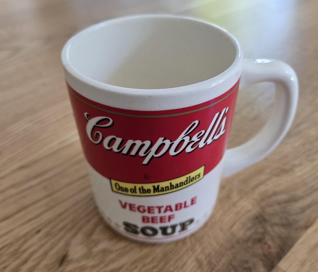Campbell’s Soup Mug -- Manhandler's – "vegetable Beef" – Mccoy Pottery ...