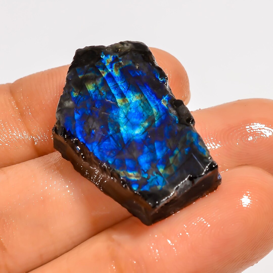 Finland Spectrolite Gemstone Slice, Natural Loose Stone (30.5 Ct) - Etsy