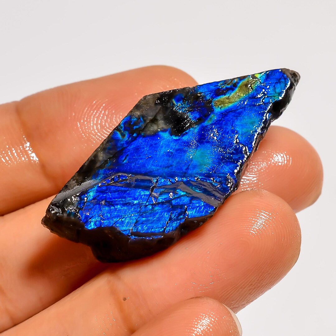 Finland Spectrolite Gemstone Slice, Natural Loose Stone (37.5 Ct) - Etsy