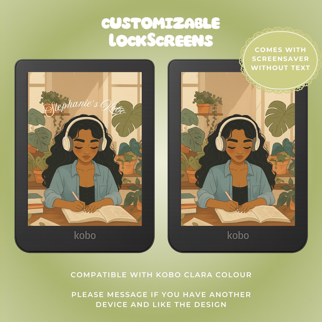 Custom Kobo Clara Colour Lockscreen | Personalized E-reader Screensaver ...