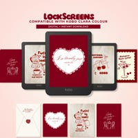Kobo Lockscreen Stacked Books, Kobo Libra Colour, Kobo Clara Colour ...
