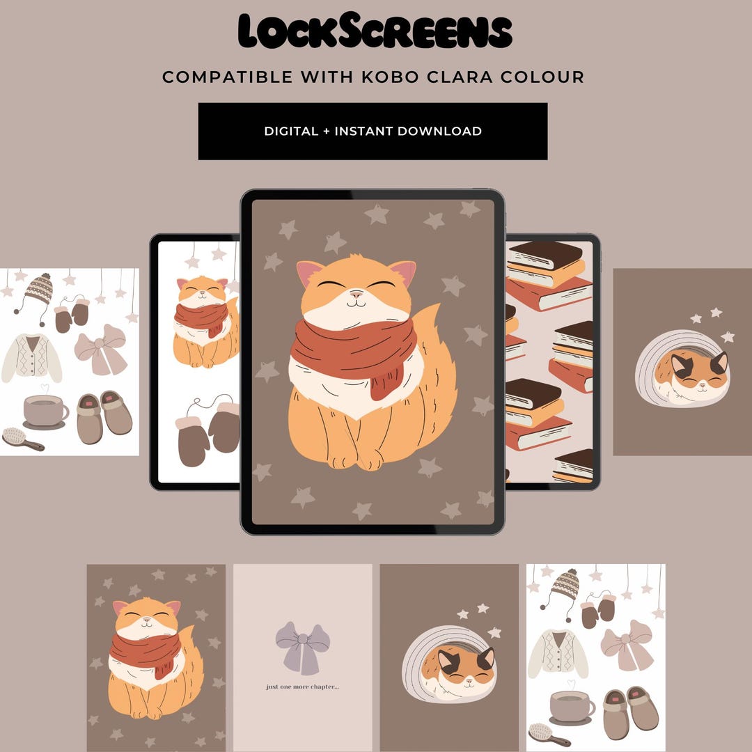 6 Lock Screens for Kobo Clara Colour | Kobo Wallpapers | Digital ...