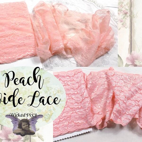 Peach Stretch Lace - Etsy