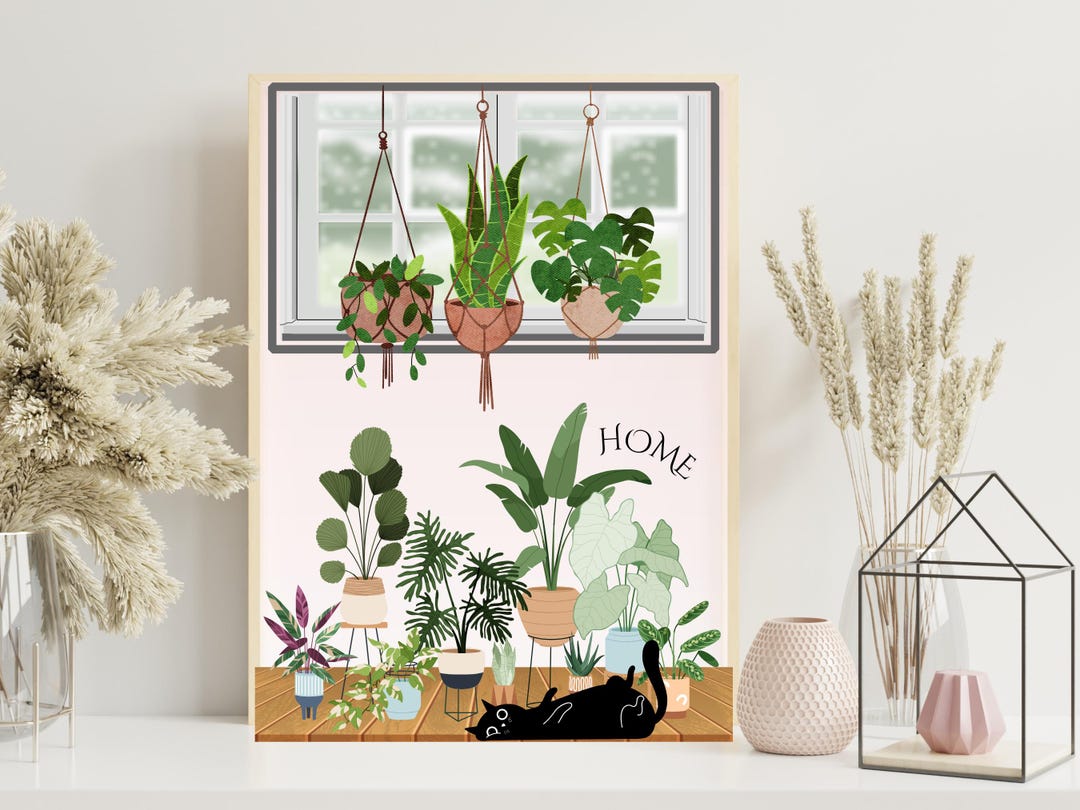 Positive Affirmation Garden Plant Poster: Editable Wall Art Canva ...