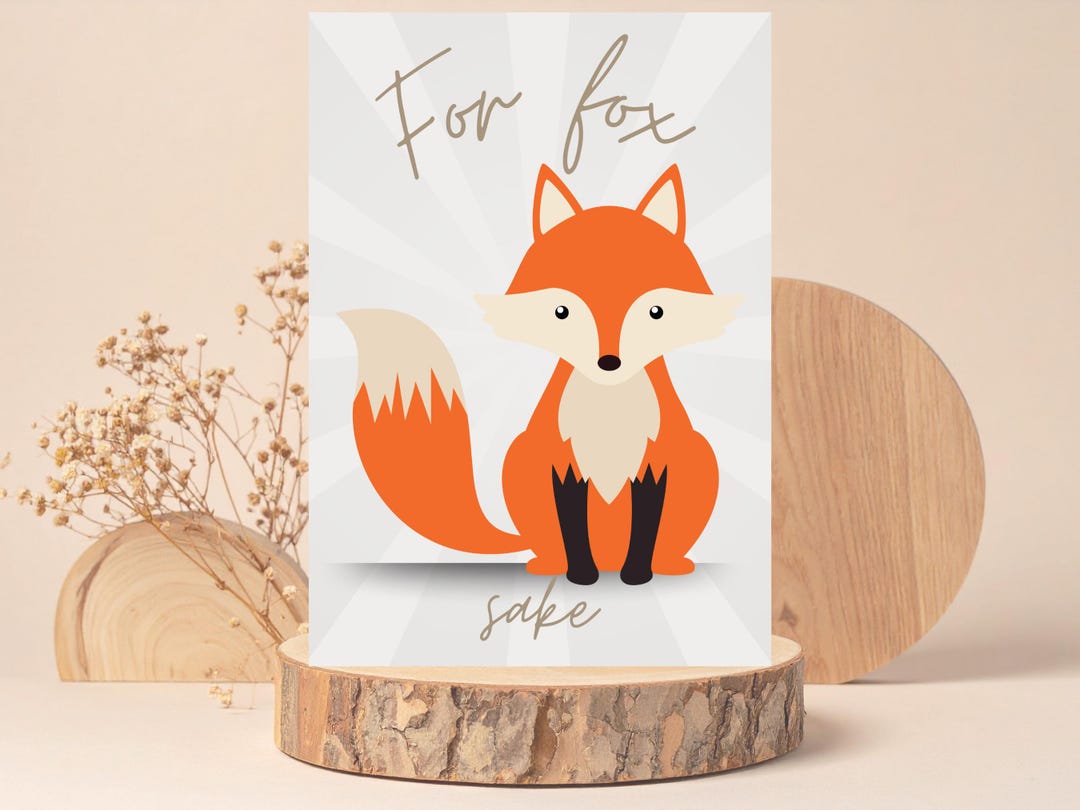 Sassy Fox Wall Art: Foxy Print (digital Download A4 Canva Template) - Etsy