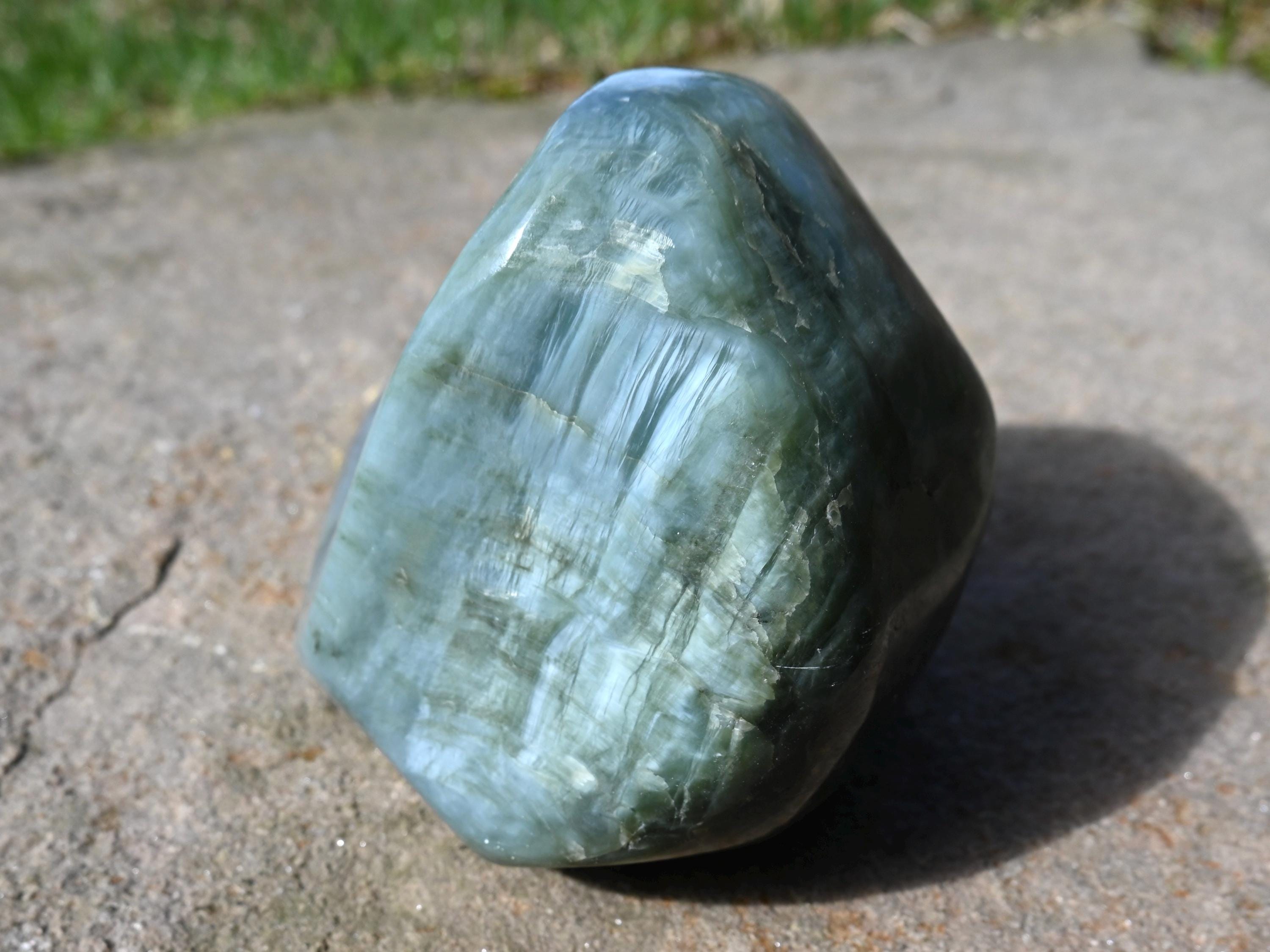 Chatoyant Washington Blue Nephrite Jade Cobble - Etsy