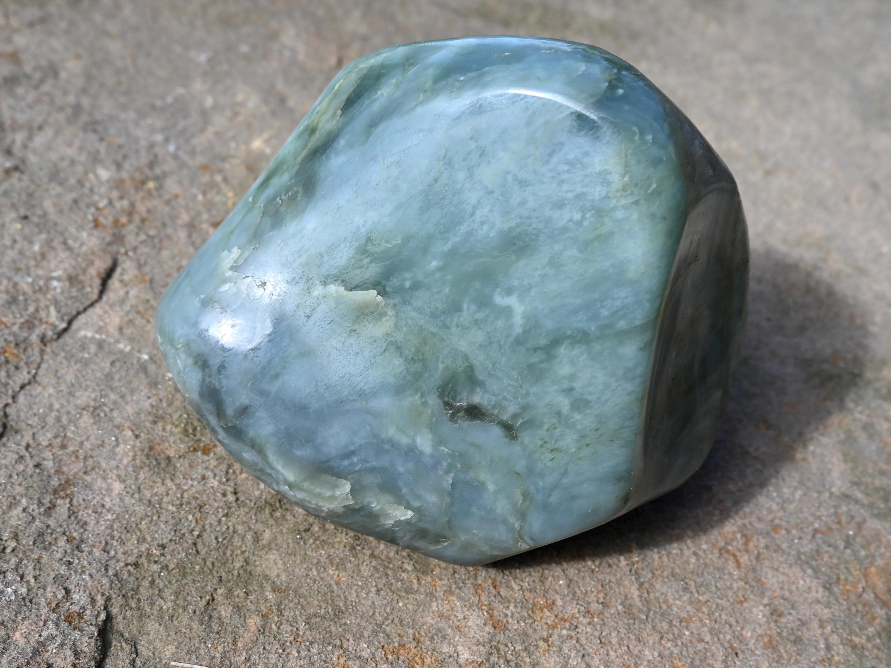 Chatoyant Washington Blue Nephrite Jade Cobble - Etsy