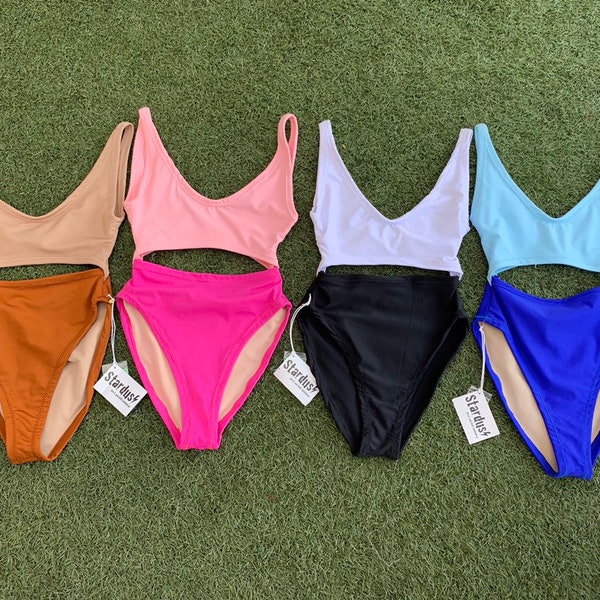 80s High Cut One Piece - Etsy