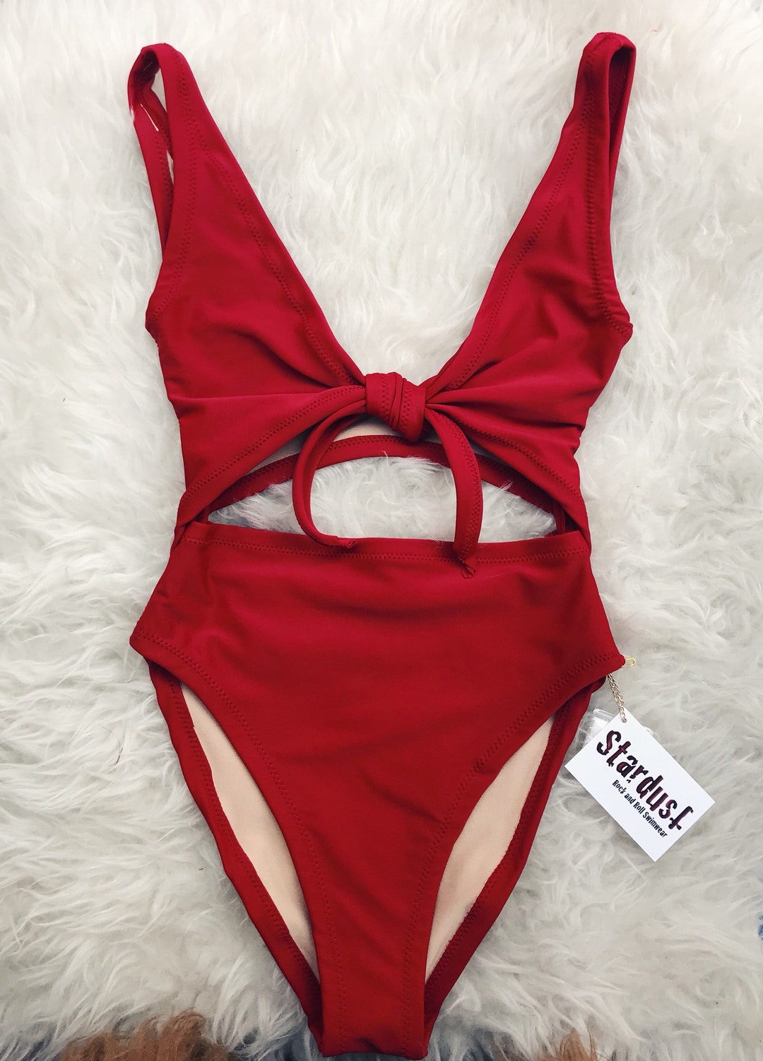 Molly Cut Out One Piece Bow Tie Swimsuit - Etsy