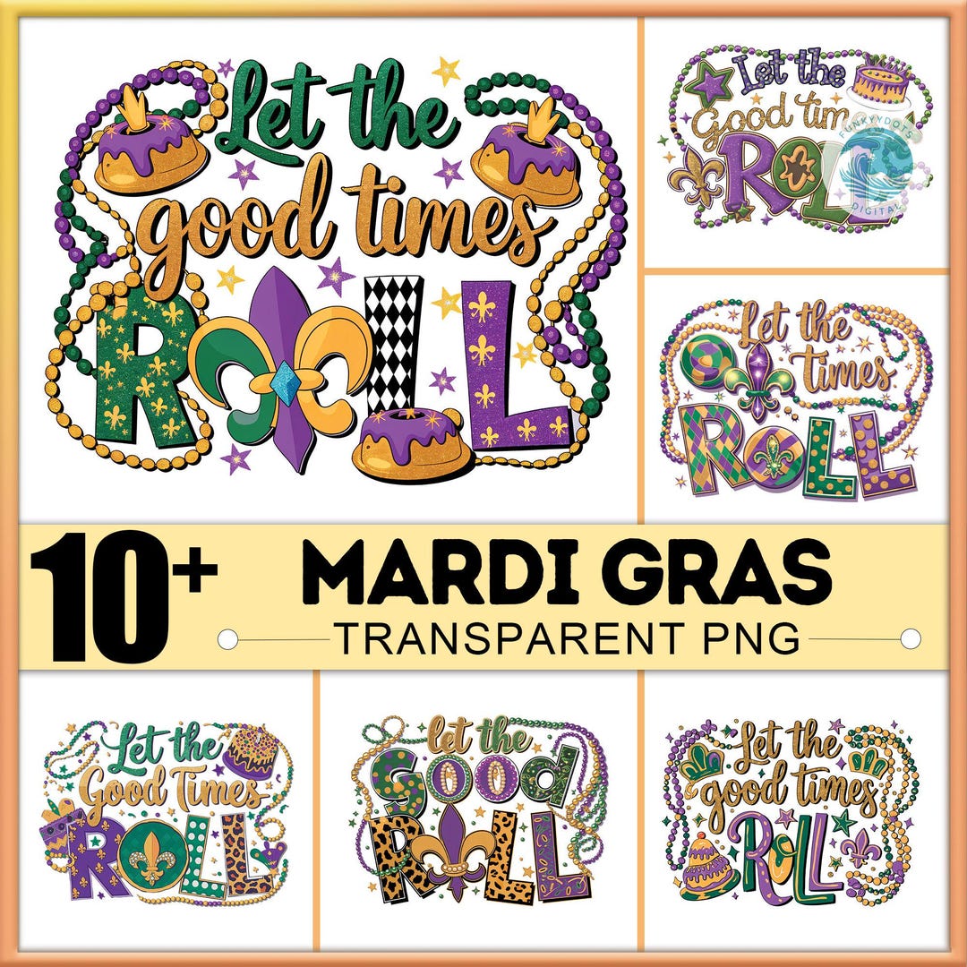 Fleur De Lis Png Bundle, 10 PNG Western Carnival, Let the Good Times ...