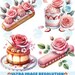 Watercolor Sweet Valentine Clipart Bundle, 20 PNG Pink Valentines ...