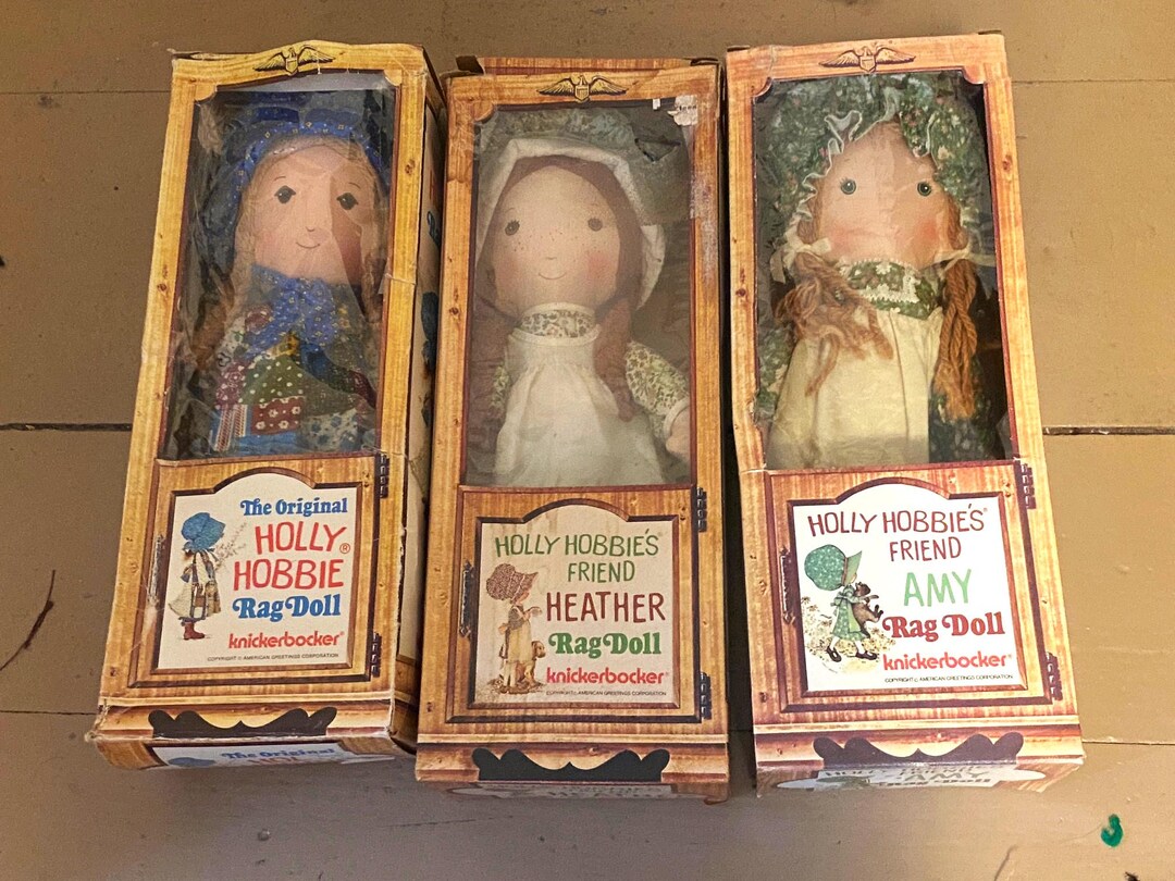 Lot 3 Vintage Holly Hobbie Hobby Heather Amy Rag Doll 16" Tall Mint in ...