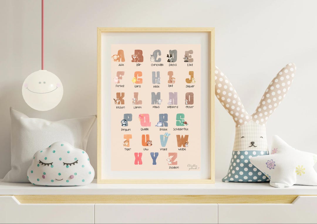 ABC Poster Baby Animals I A2 A3 A4 I Alphabet for Children I Learning ...