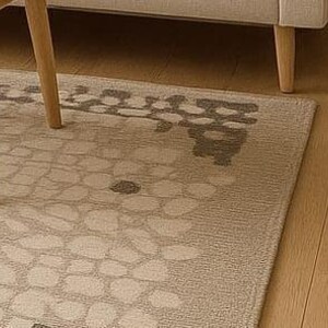 Abstract Pebble Pattern Area Rug – Modern Gray & White Textured Carpet ...