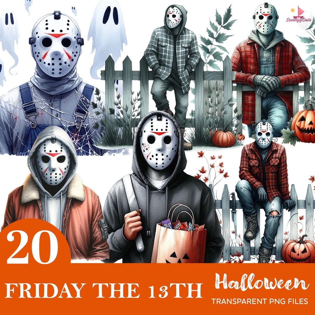 20+ Jason Vorhees Clipart, Funny 13 Friday Crystal Png Bundle, Spooky ...