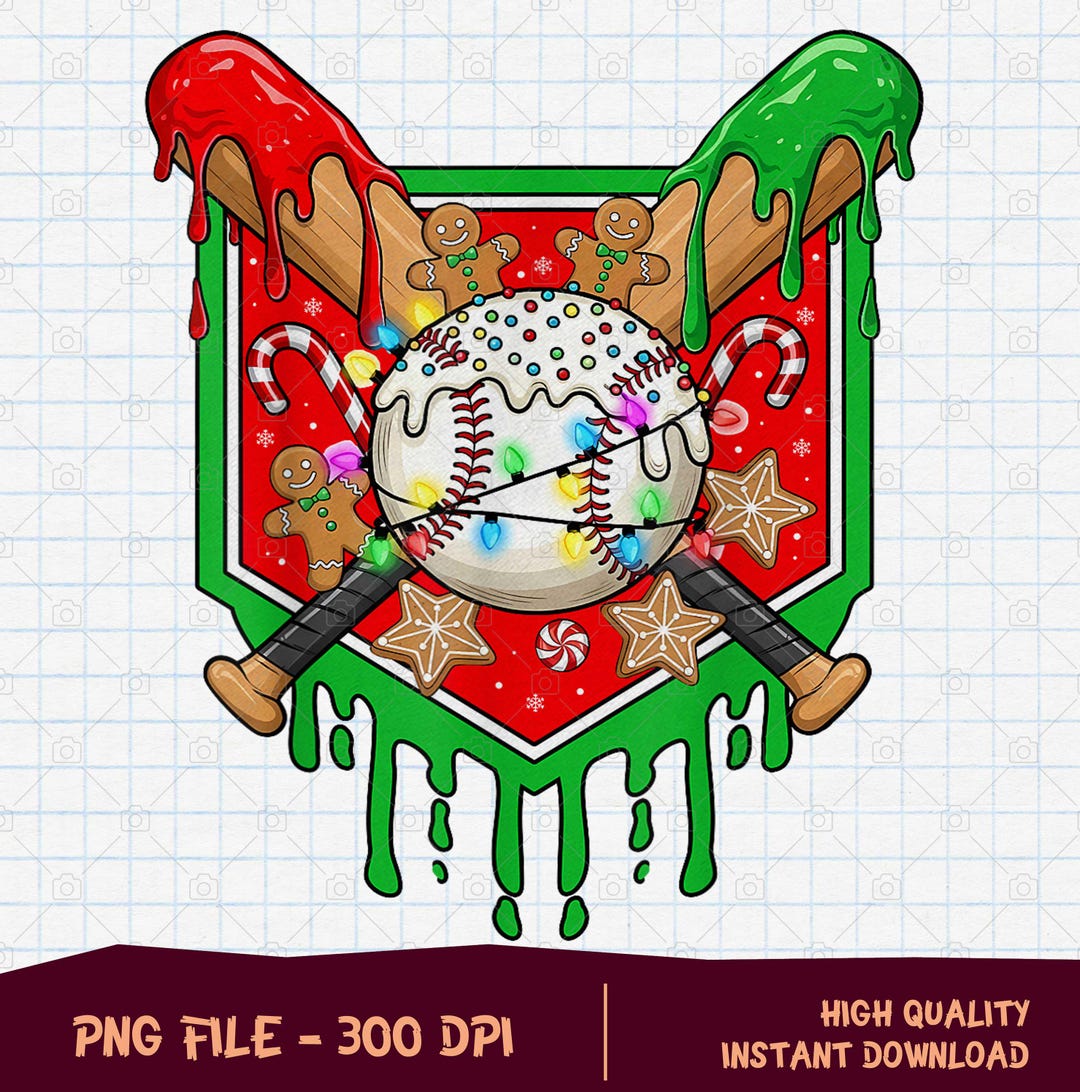 Merry Christmas Baseball Png, Christmas Design, Girly Sublimation ...