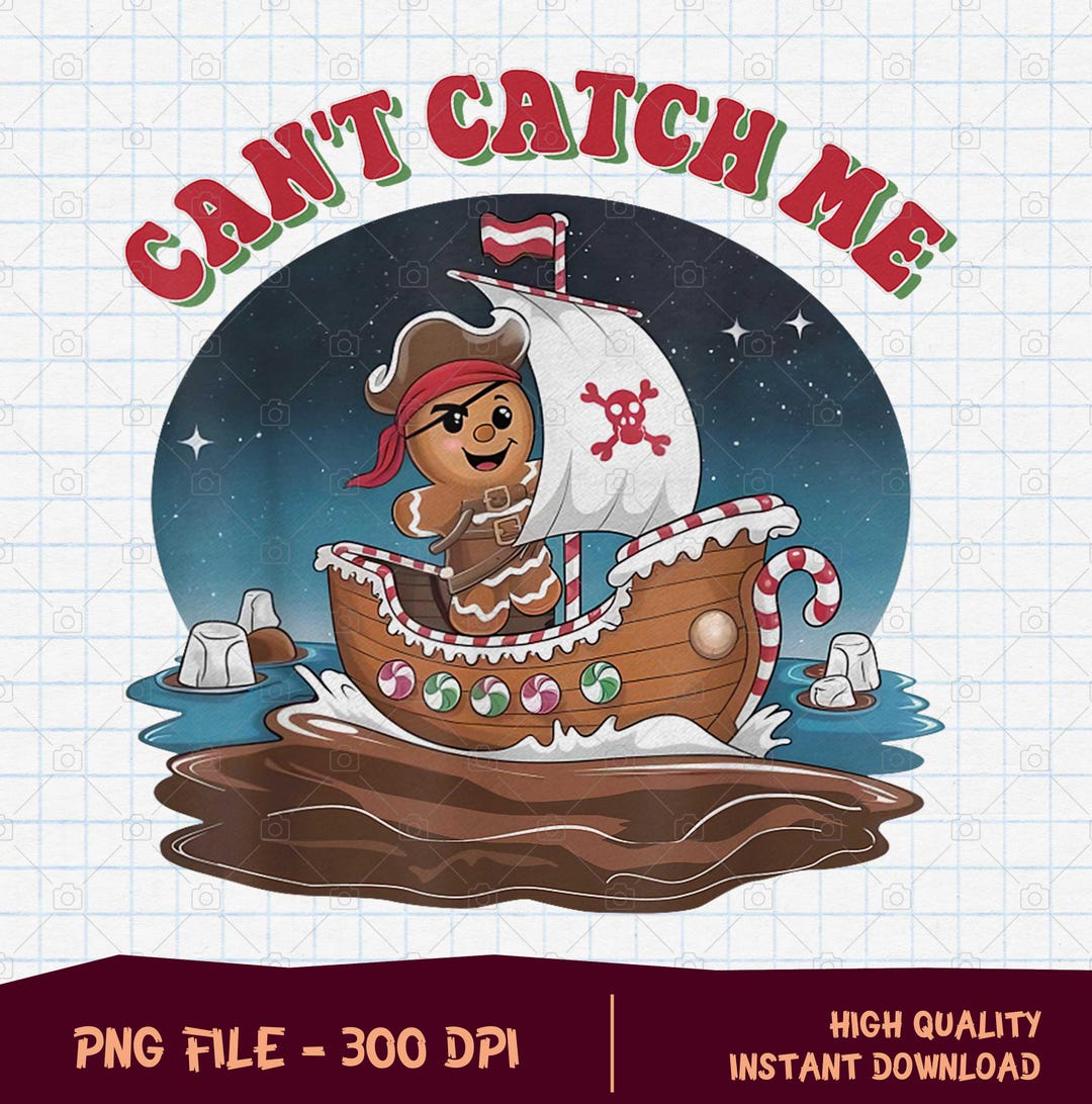 Gingerbread Pirate Ship, Merry Christmas PNG, Girly Christmas ...
