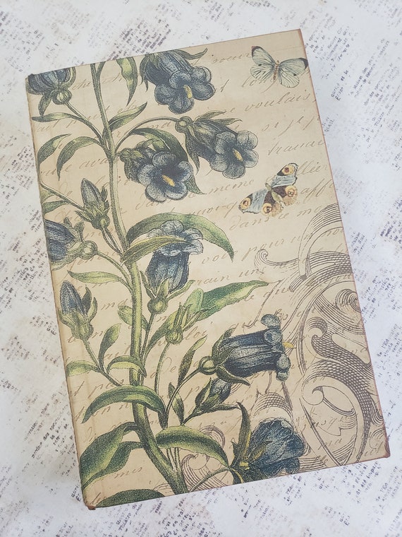 Vintage Florals Embellished Book | Etsy