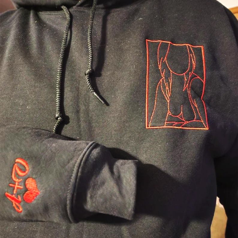 Custom Embroidered Spicy Photo Hoodie: Boyfriend Gift - Etsy