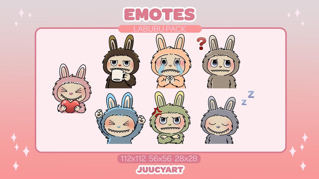 Labubu Emotes Pack – Twitch & Discord Ready! - Etsy UK