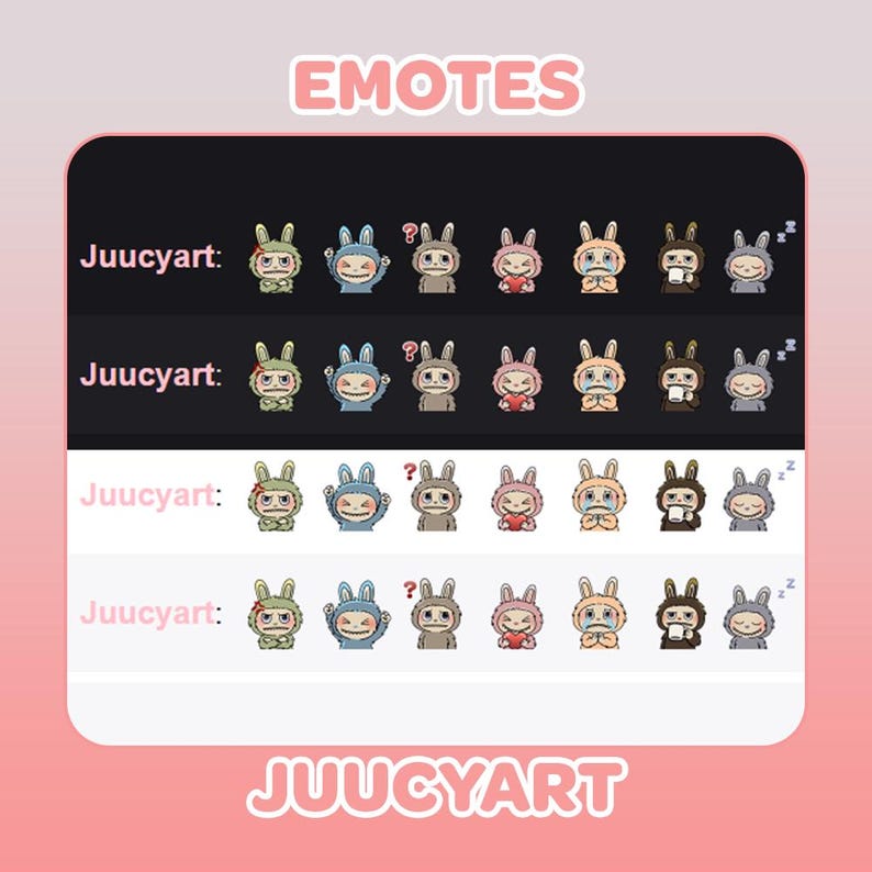 Labubu Emotes Pack – Twitch & Discord Ready! - Etsy Australia