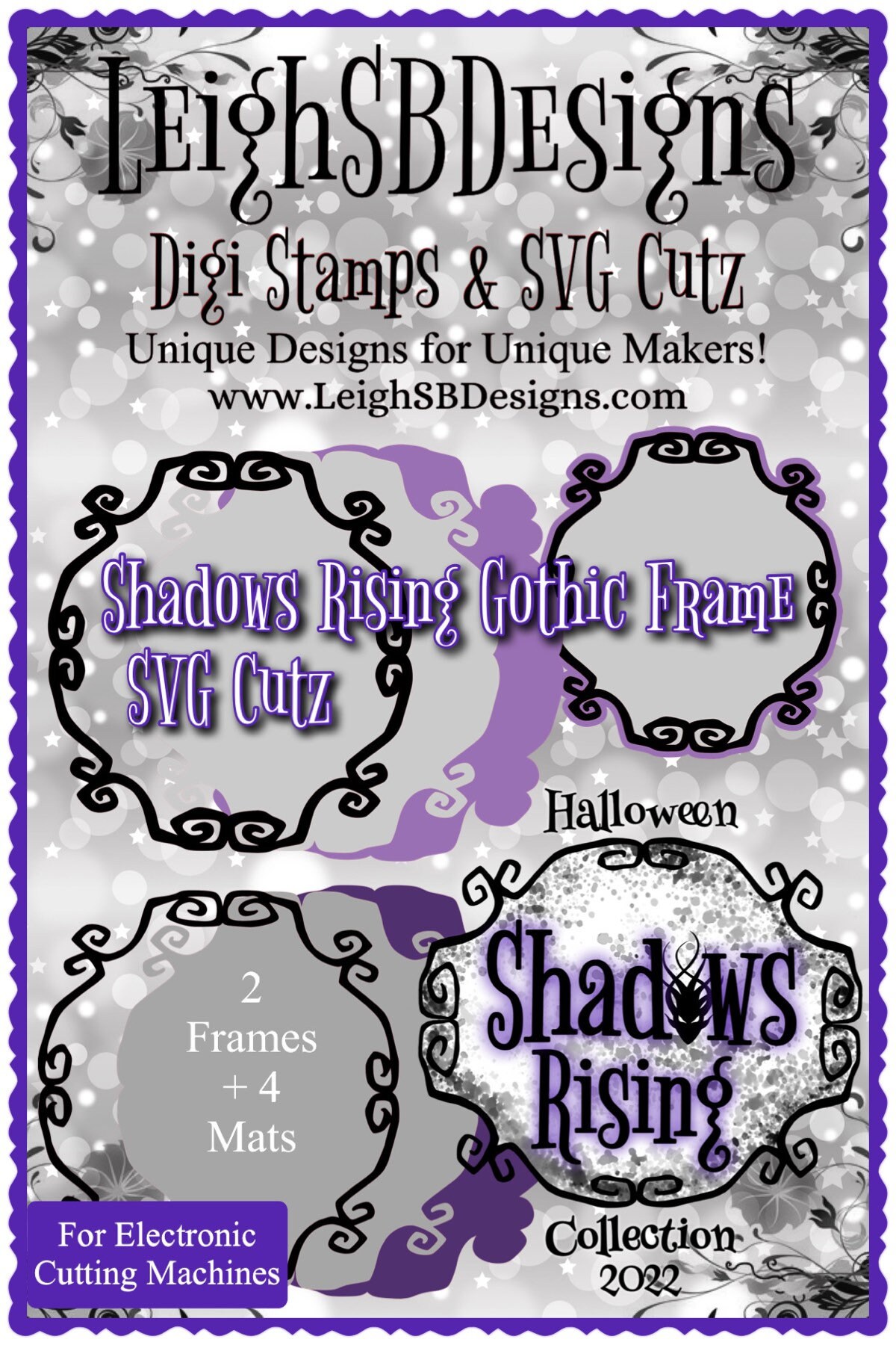 Shadows Rising Gothic Frame SVG Cutz Cut Files Only - Etsy
