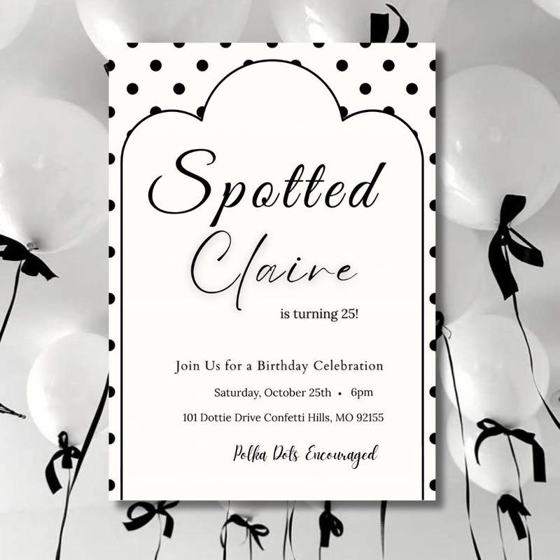 Polka Dot Invites - Etsy