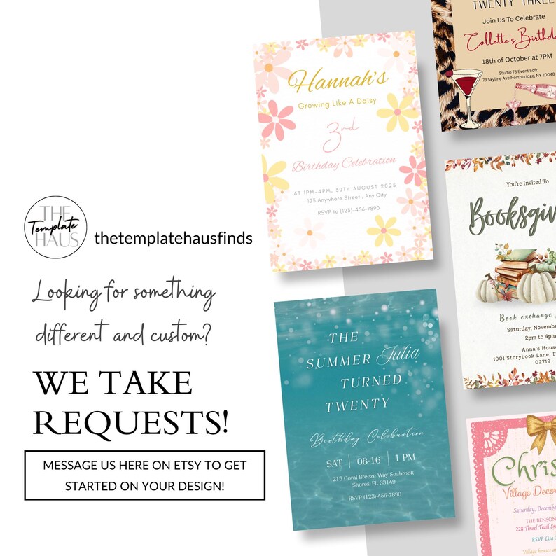 New Year’s Vision Board Party Invite | Editable, Printable Template ...