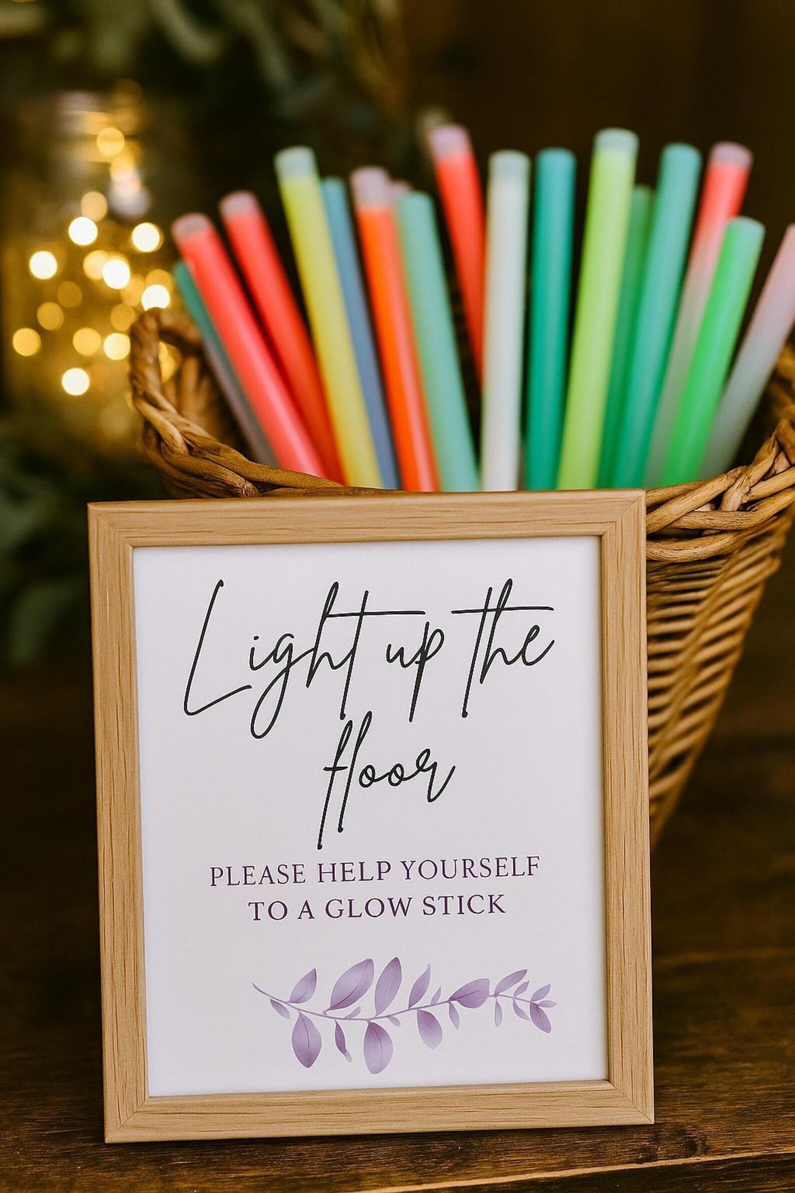 Digital Wedding Sign | Instant Download | Reception Sign | Glow Stick ...