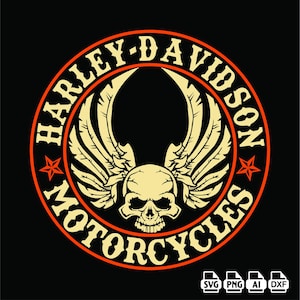 Harley Davidson Vintage Eagle Motorcycle Emblem: Retro Vector Art ...