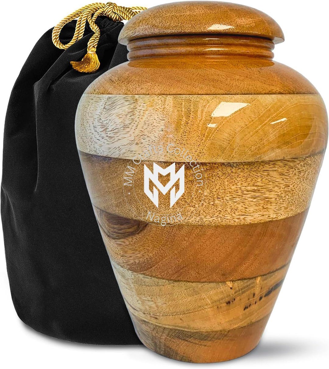 Wooden Cremation Urn for Human Ashes: Large Mango Wood Funeral Urn - Etsy