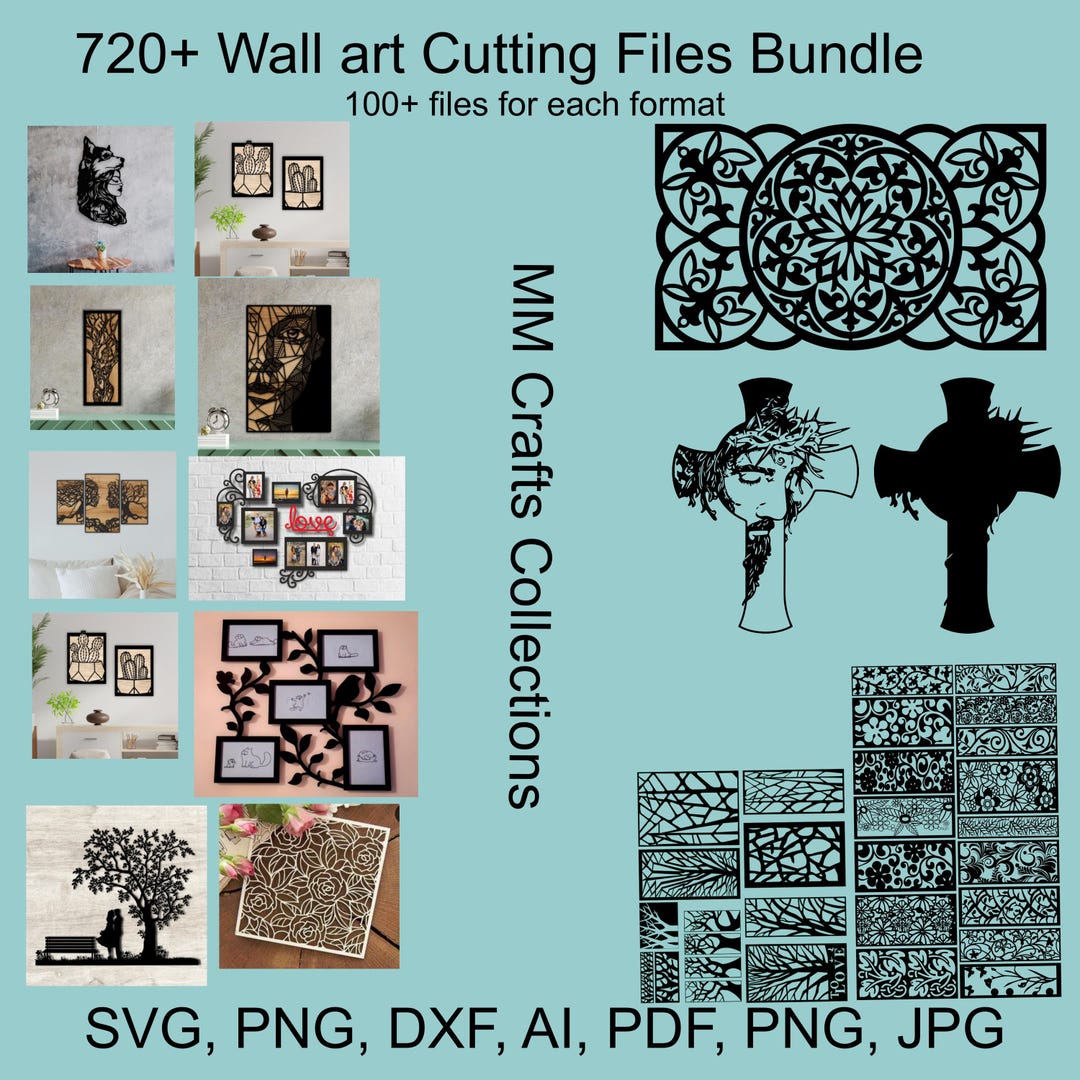 Wall Art Printable – Panel Collection Lightburn Laser Cutl Files ...
