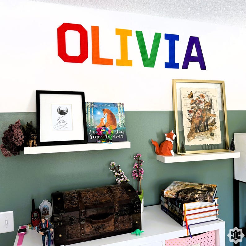 Large Colorful Brick Wall Letters Personalized Name or Initials for ...
