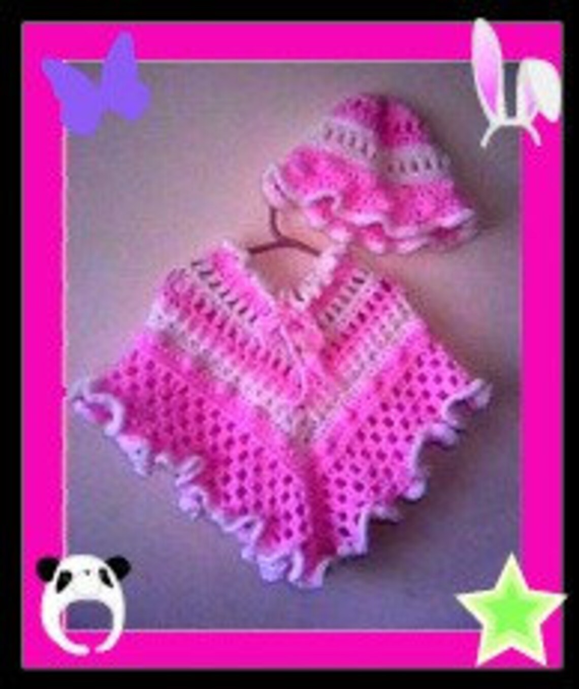 Pink a Boo Girls Poncho and Hat CROCHET PATTERN INSTANT - Etsy