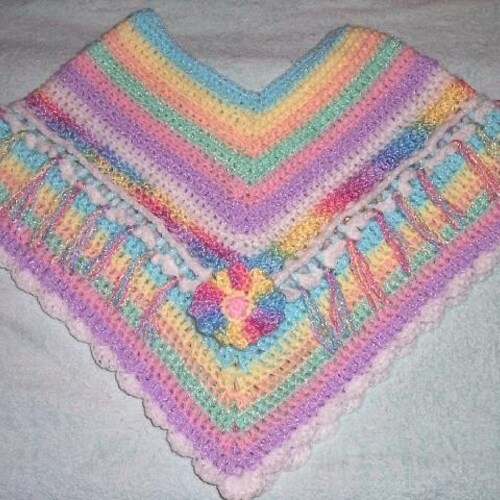Sunny Dayz Girls Poncho CROCHET PATTERN INSTANT Download - Etsy