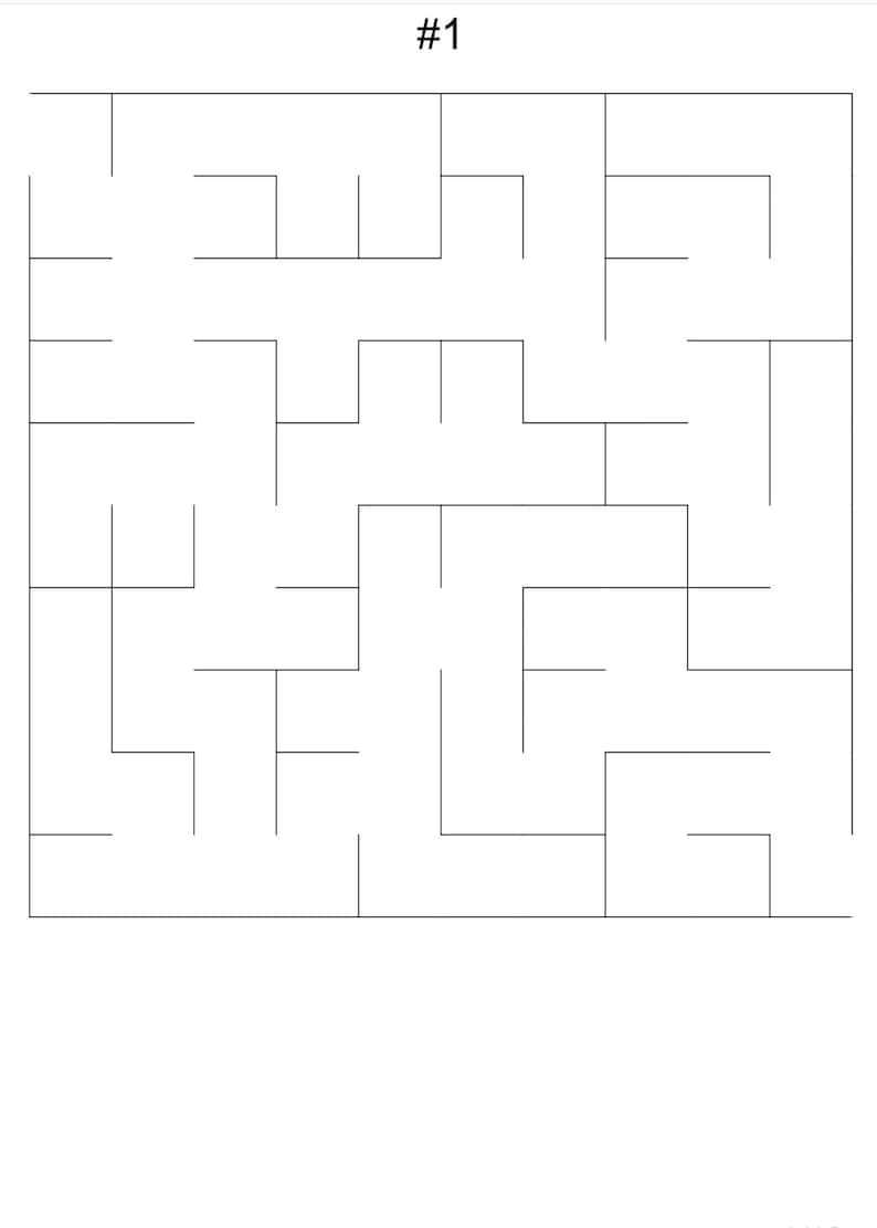 50 Printable Mazes: Easy to Extreme Puzzles With Solutions (PDF ...