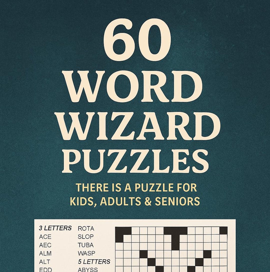60 Word Wizards Bundle Word Fill Puzzles for Kids, Adults, Seniors ...