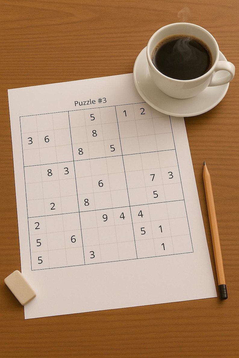 100 Print Sudoku Puzzles Brain Teasers With Solutions PDF Download - Etsy