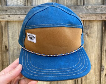 Handmade 6 Panel Hat Triangle Front Baseball Cap Waxed | Etsy