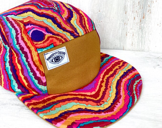 Rainbow Agate Handmade 5 Panel Camp Hat Baseball Cap Summer - Etsy