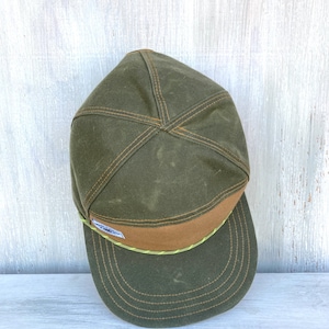 Handmade 6 Panel Hat, Triangle Front Baseball Cap, Waxed Canvas Camp ...
