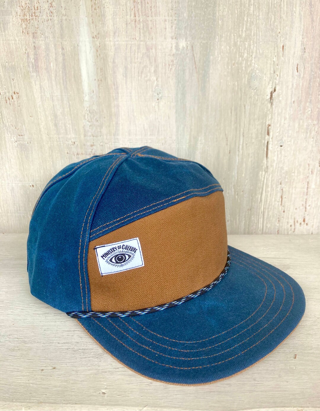 Handmade 6 Panel Hat, Triangle Front Baseball Cap, Waxed Canvas Camp ...