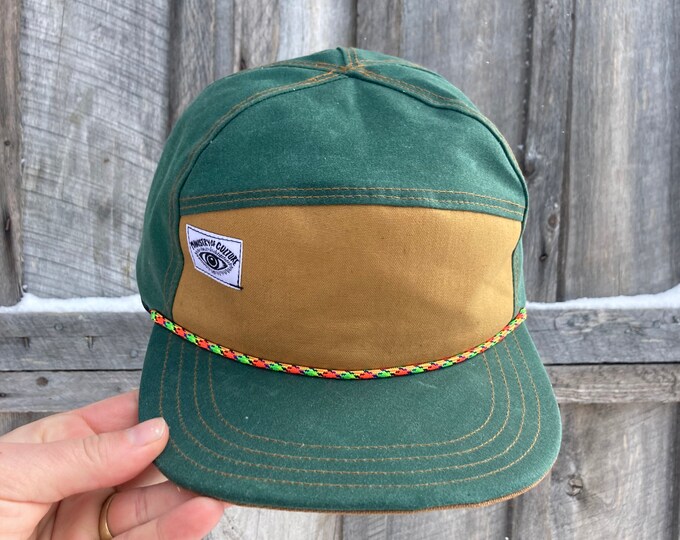 Handmade 6 Panel Hat, Triangle Front Baseball Cap, Waxed Canvas Camp ...