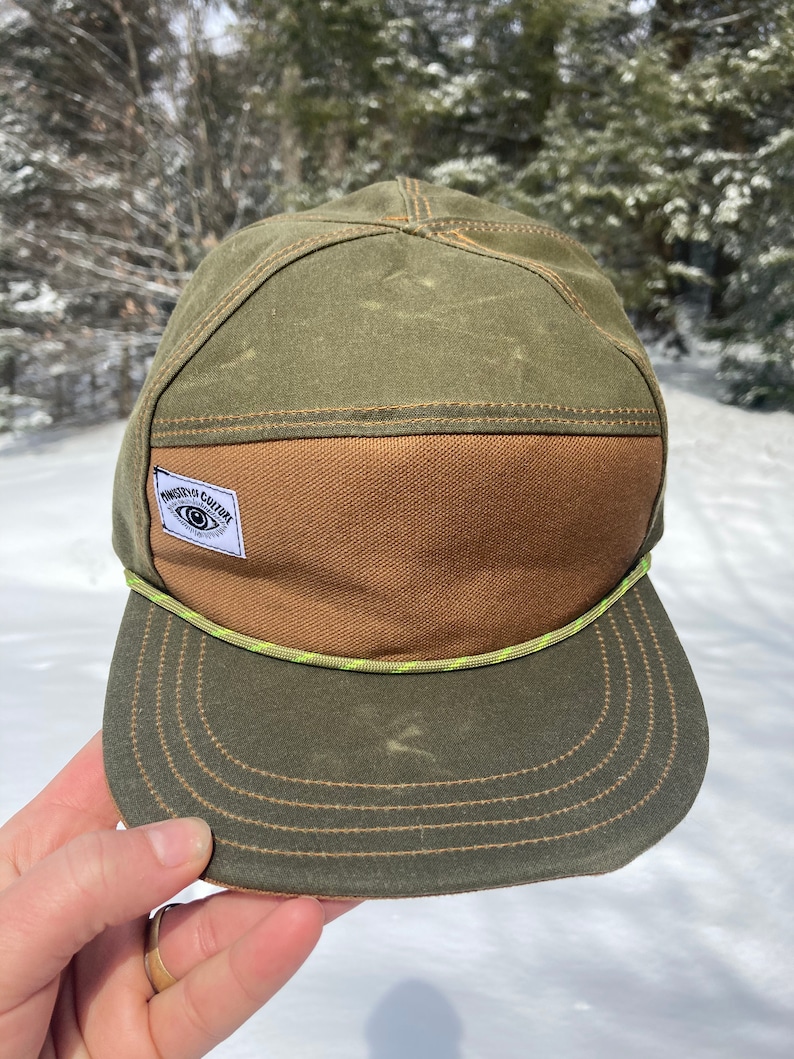 Handmade 6 Panel Hat Triangle Front Baseball Cap Waxed | Etsy