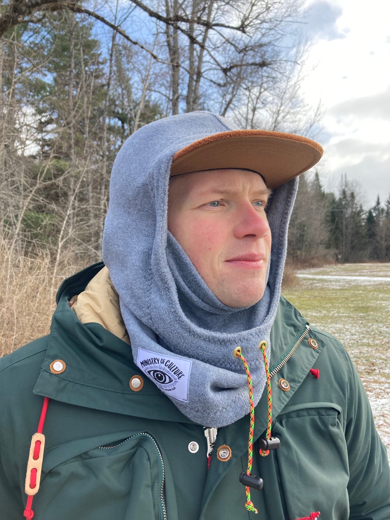 Handmade Fleece Hoodie With Face Mask and Drawstring Cord - Etsy