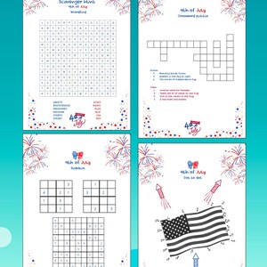 Independence Day Printable Activity Pack – 4th of July Games, Coloring ...