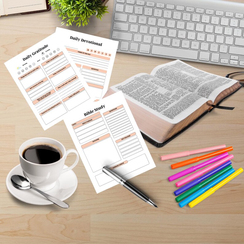 Printable Bible Study Journal: Christian Devotional Planner | Scripture ...