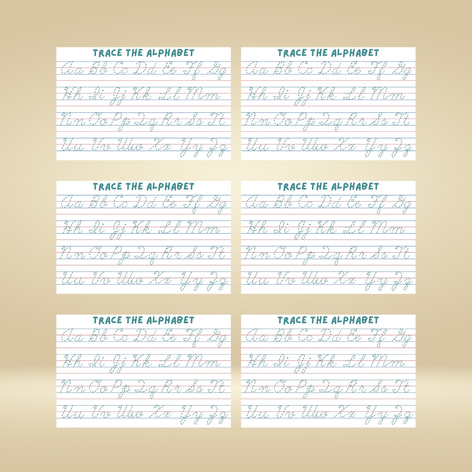 Cursive Alphabet Tracing Worksheets: Handwriting Practice for Kids ...